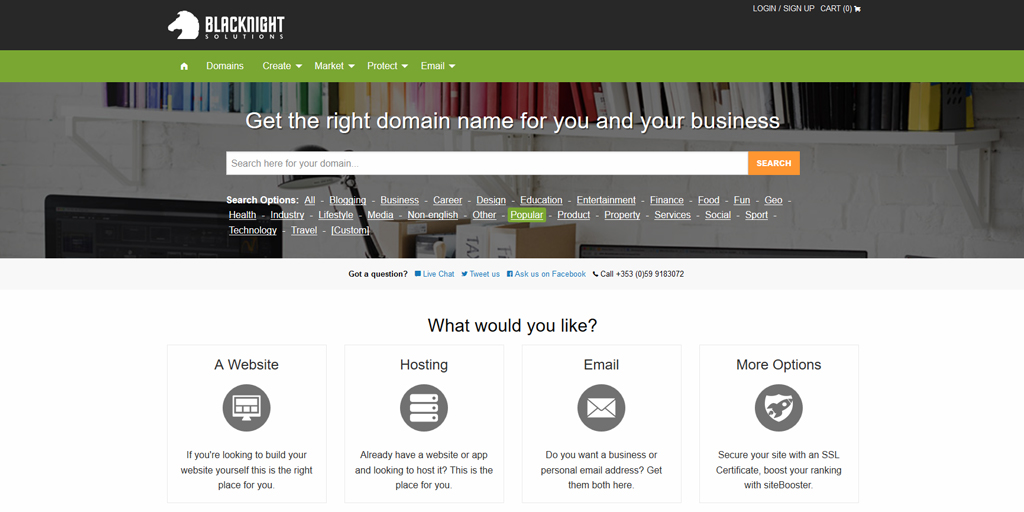 Domains - Hosting - Email | Create, Market & Protect with Blacknight